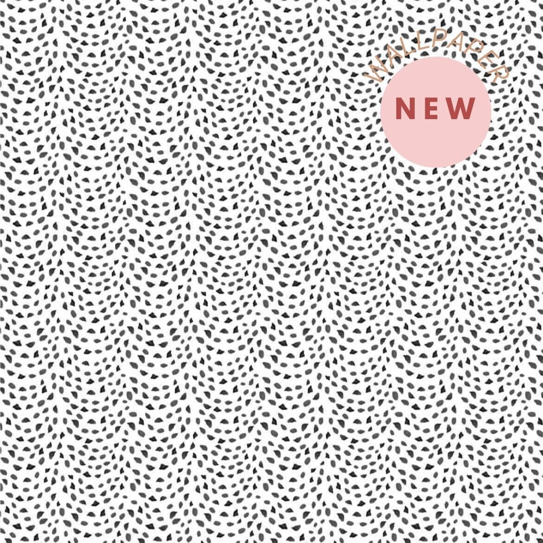 Scallop Dot Black Wallpaper – Little Rae Prints
