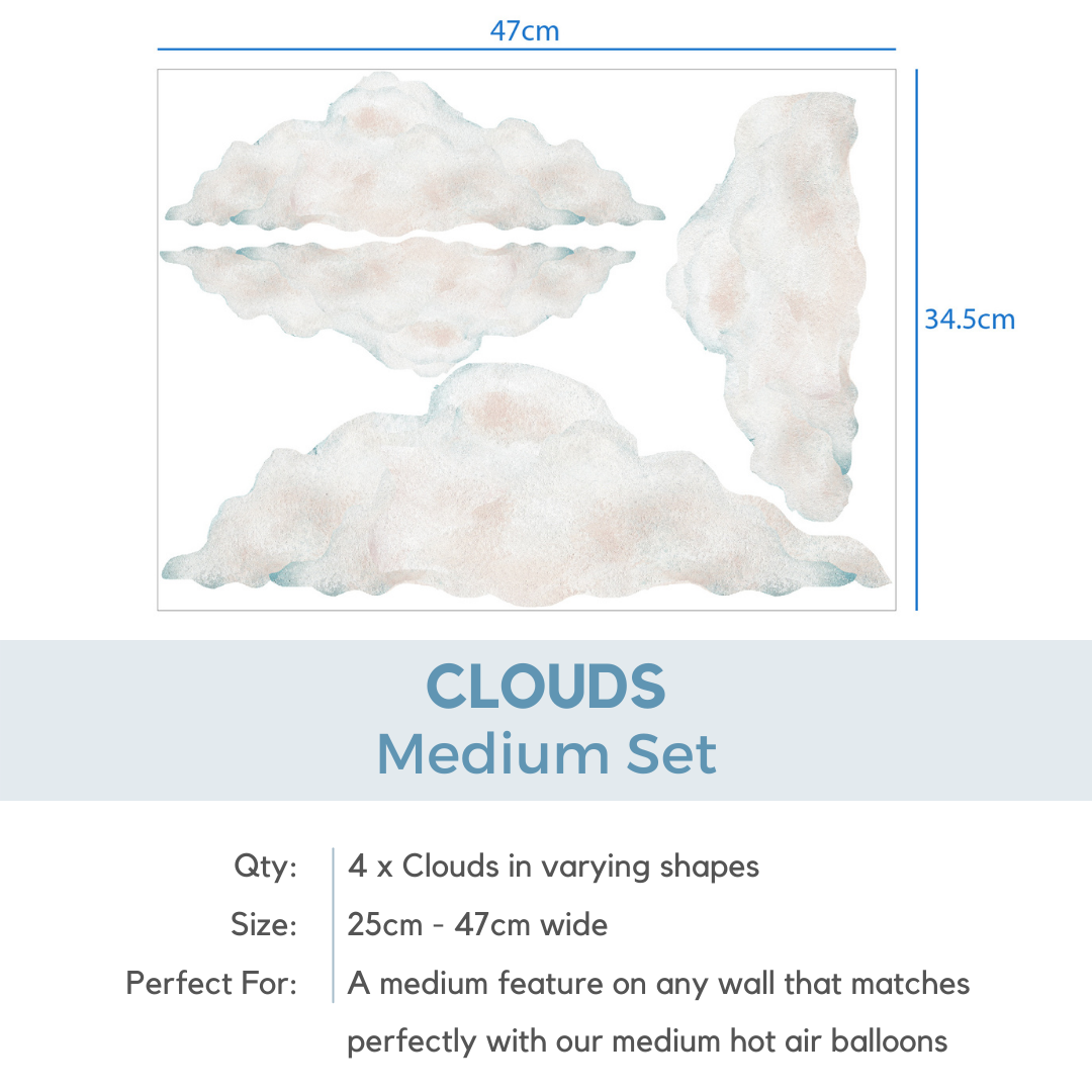 Wall Decals Clouds 6 Fluffy Clouds Decorative Wall Sticker Decals