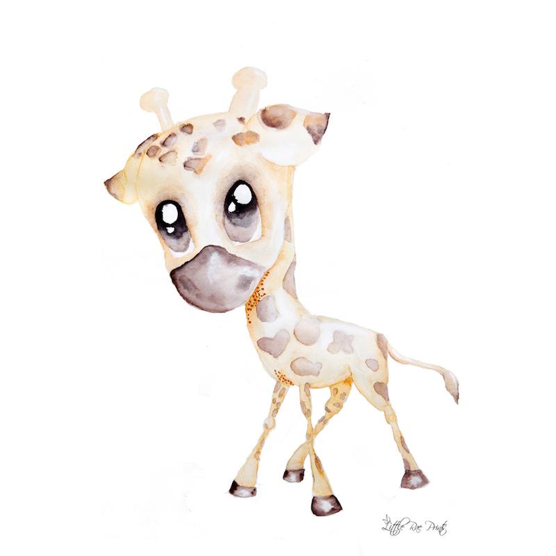George the Giraffe 50 x 70cm – Little Rae Prints