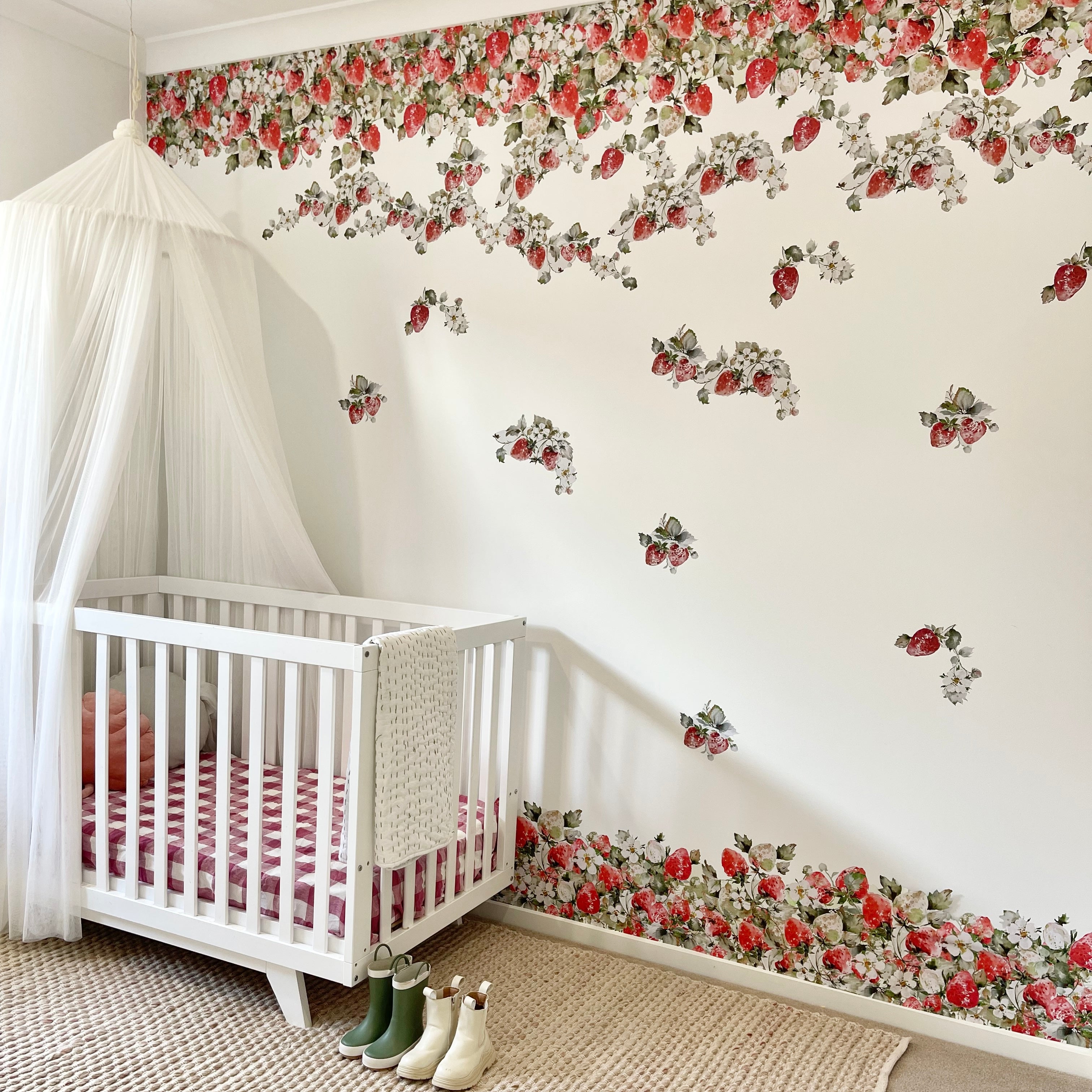 Strawberry Wall Trim Decals – Little Rae Prints